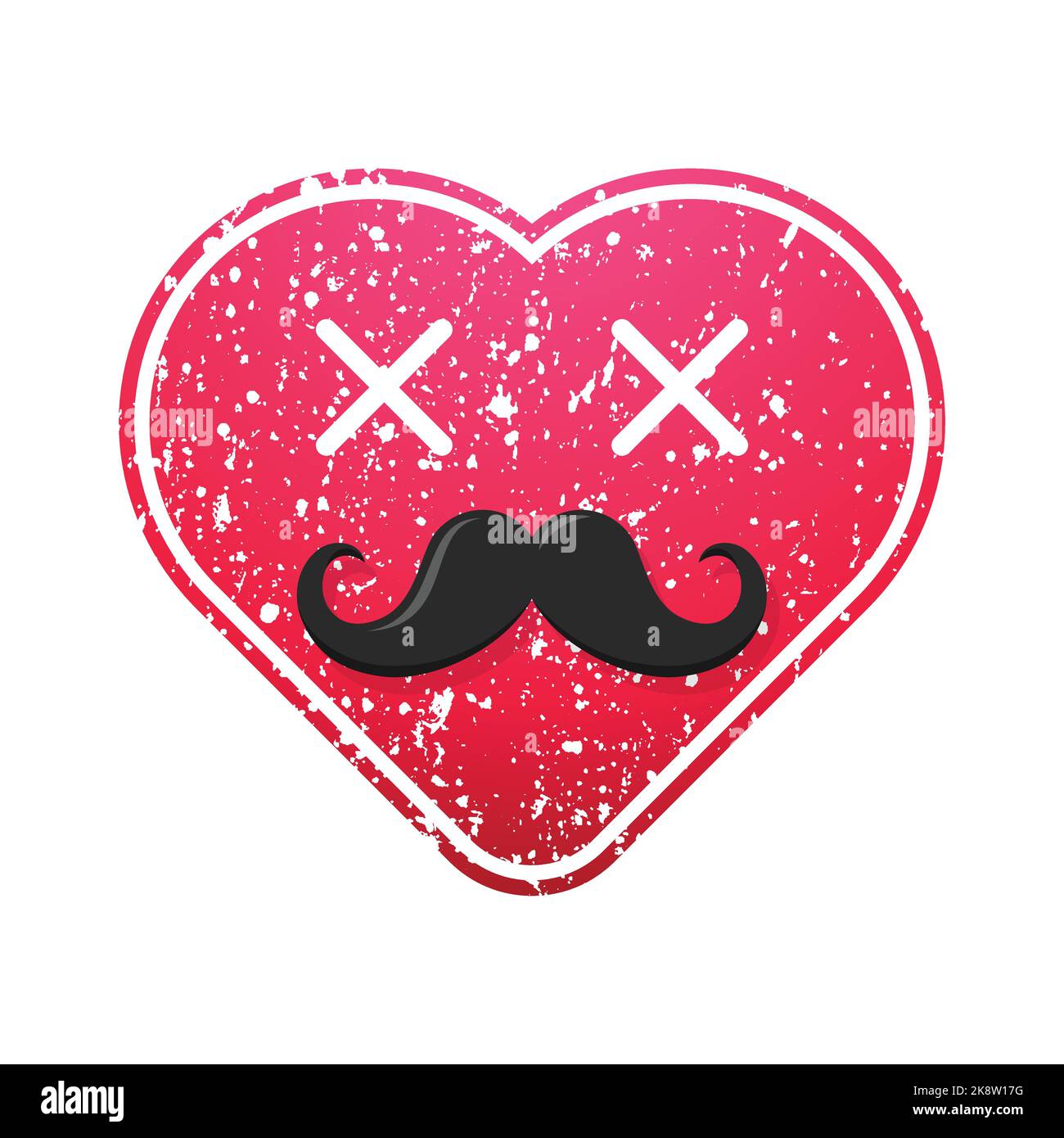 Funny emoji with gritty texture artwork design. EPS 10, Editable ...