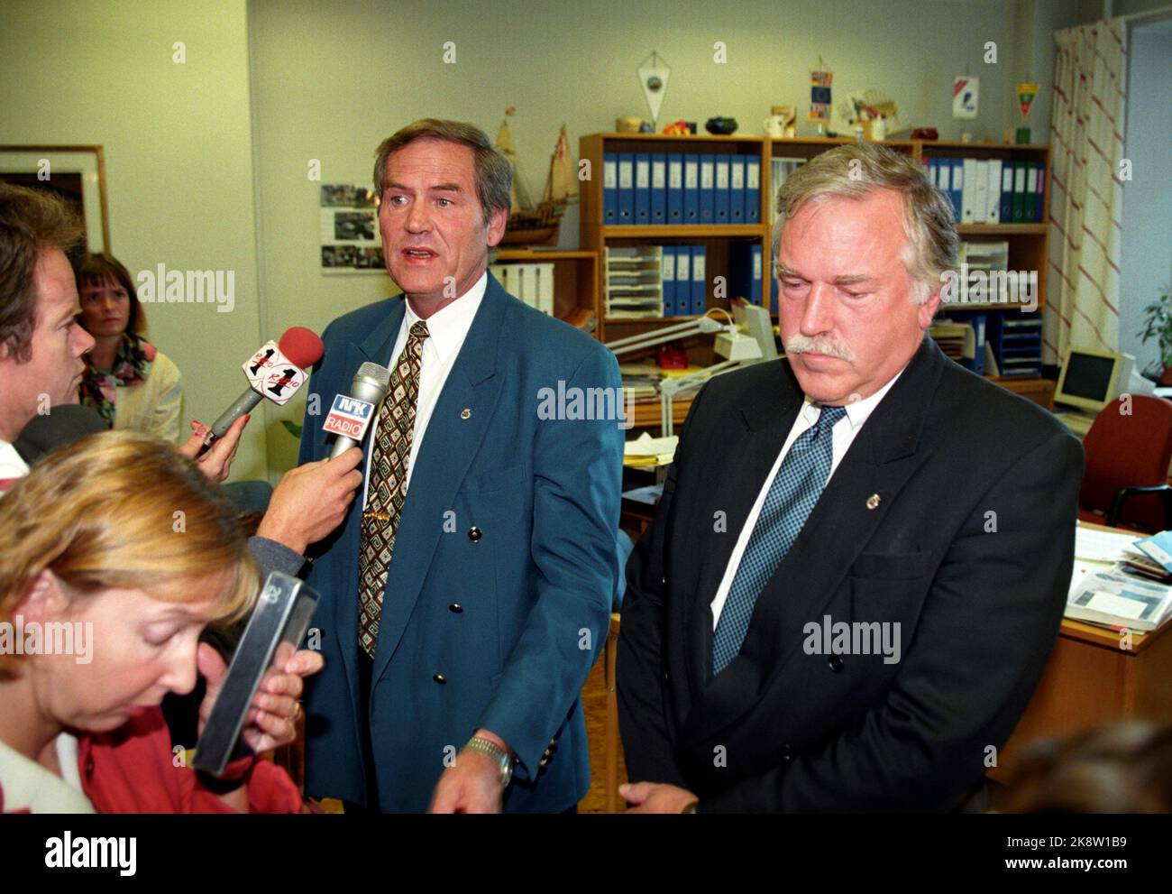 Oslo June 26, 1996. Svenn Kristiansen, Progress Party, Fr.P. (t.v ...