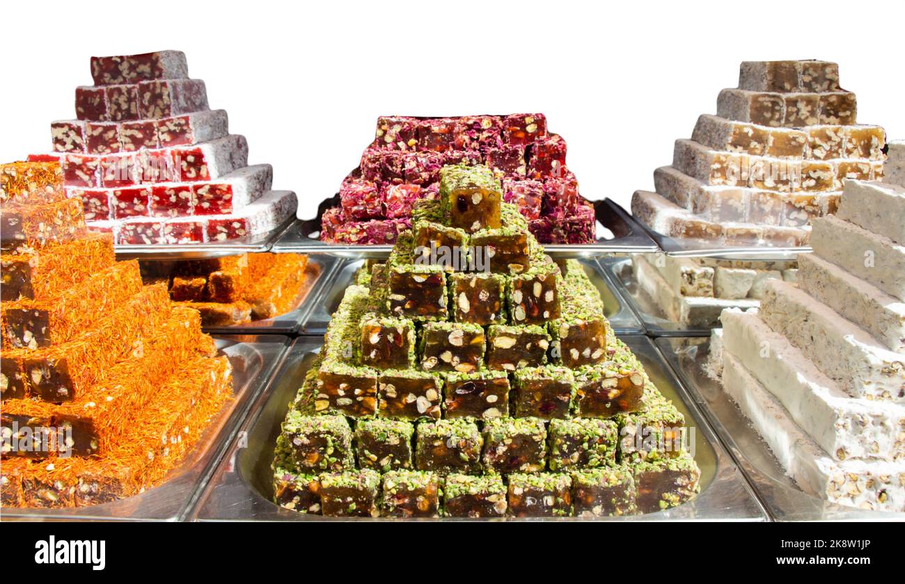 Traditional Turkish Delight (Rahat Lokum Stock Photo - Alamy