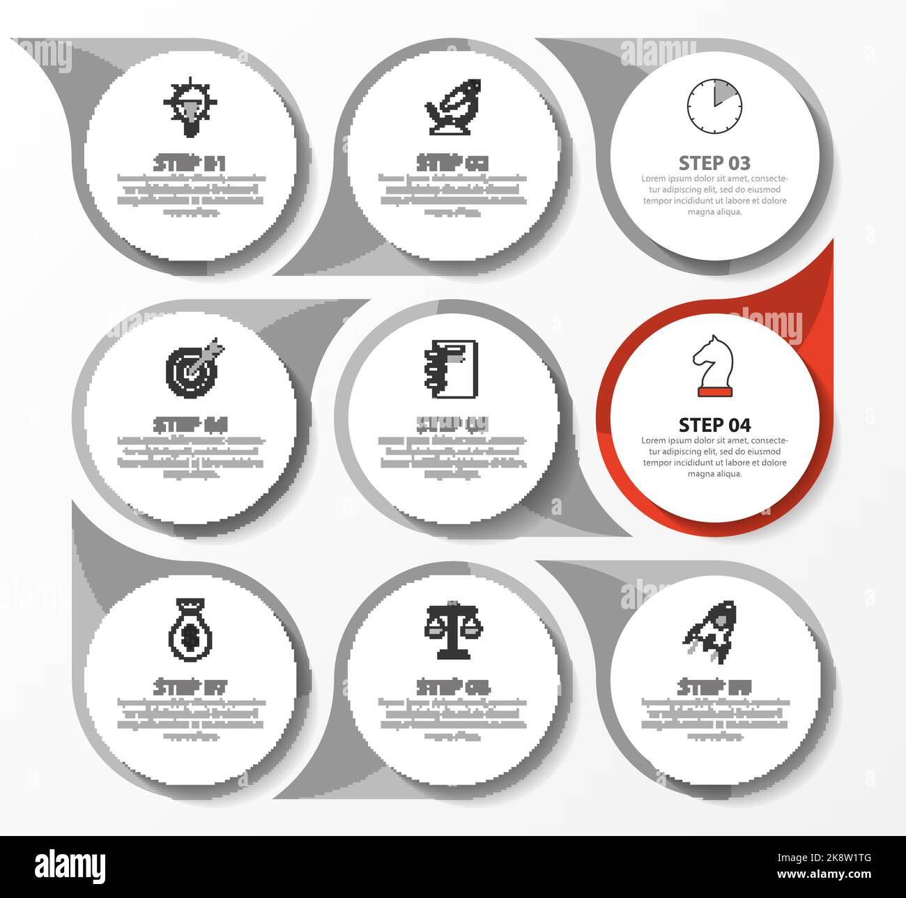 Infographic design template. Creative concept with 9 steps. Can be used ...