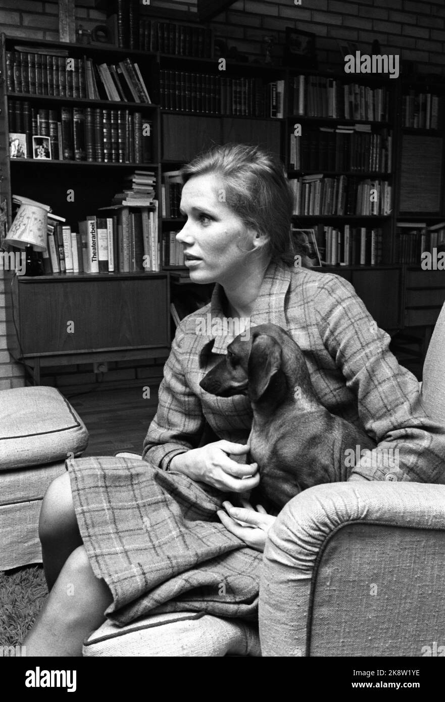 The current January 18, 1969. Actress Liv Ullmann in his home on the ...