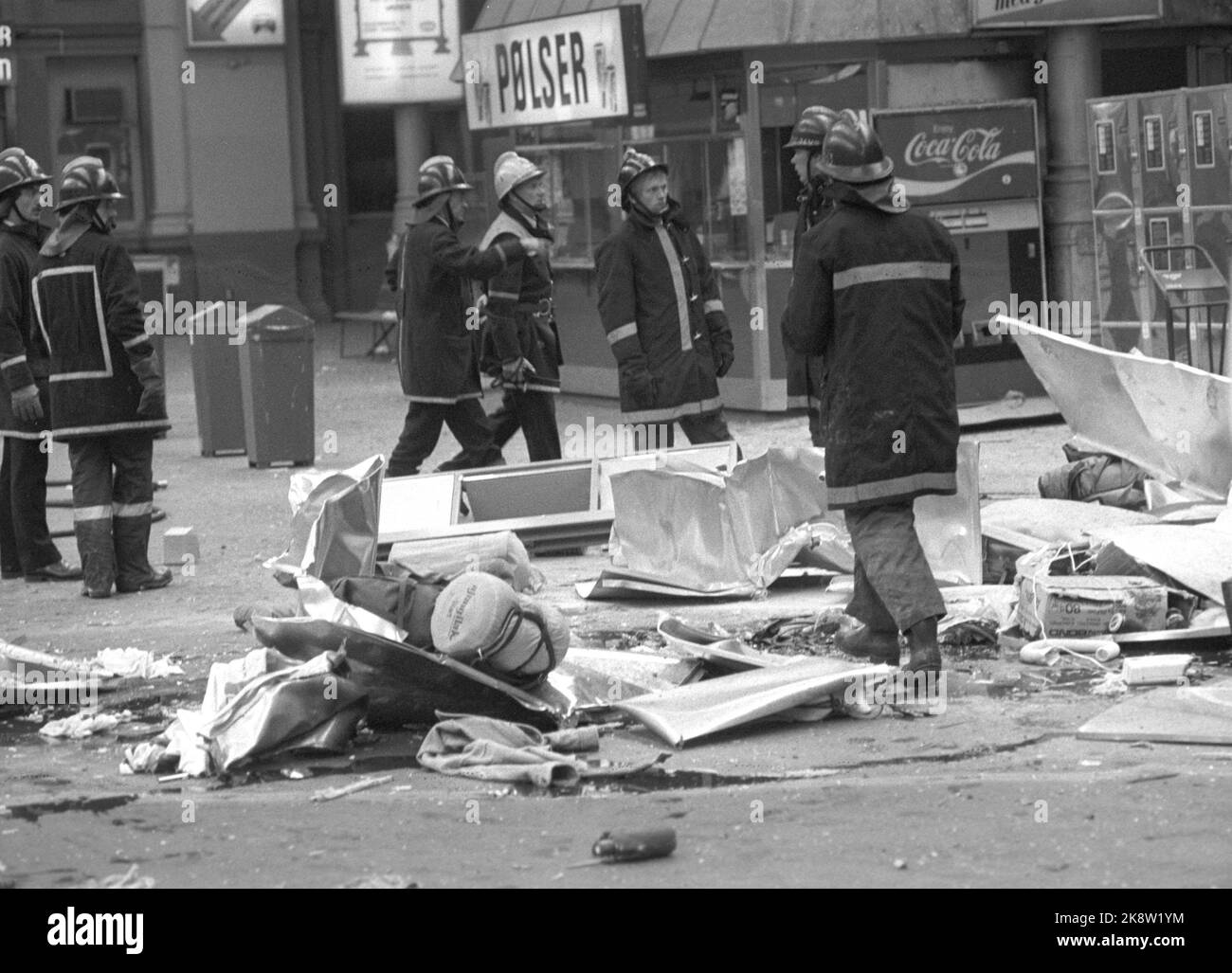 Oslo 19820702. Bomb demanded life at the Oslo East Railway Station. A ...