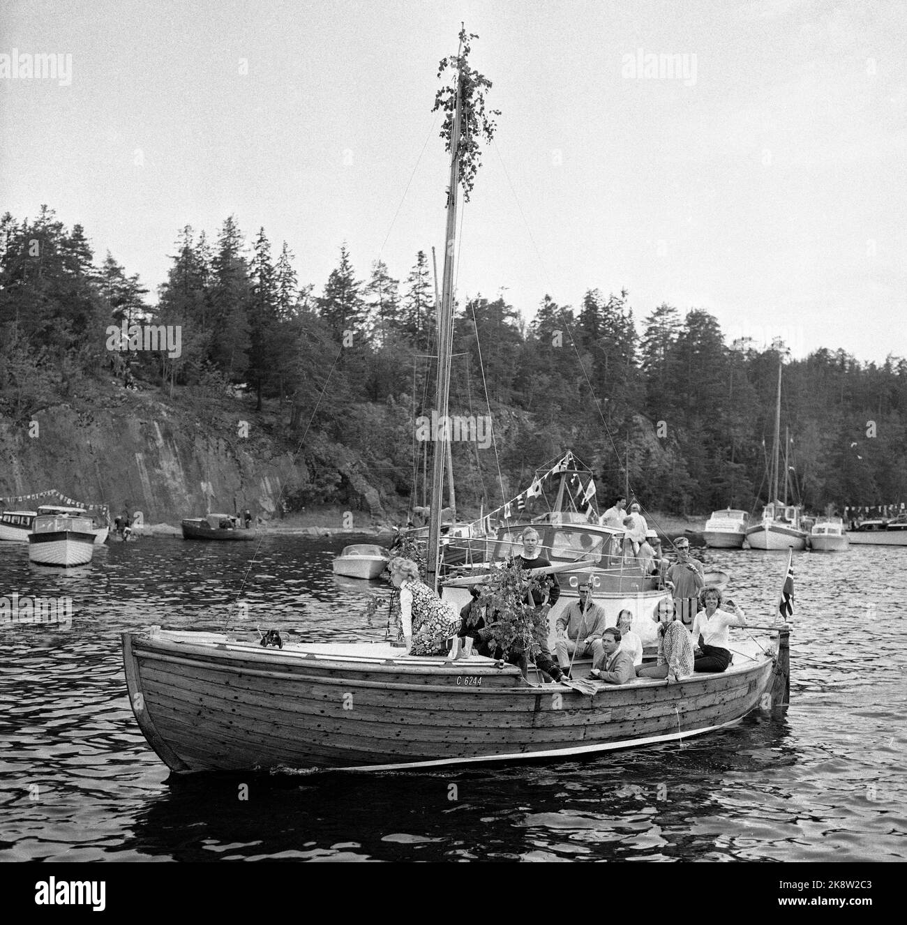 The Oslo Fjord 19710623 St.Hans Evening is celebrated on the fjord ...