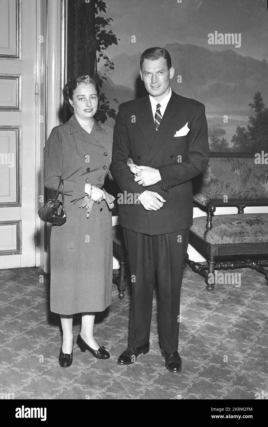 Oslo 19530214. The engagement of Princess Ragnhild and shipowner Erling ...