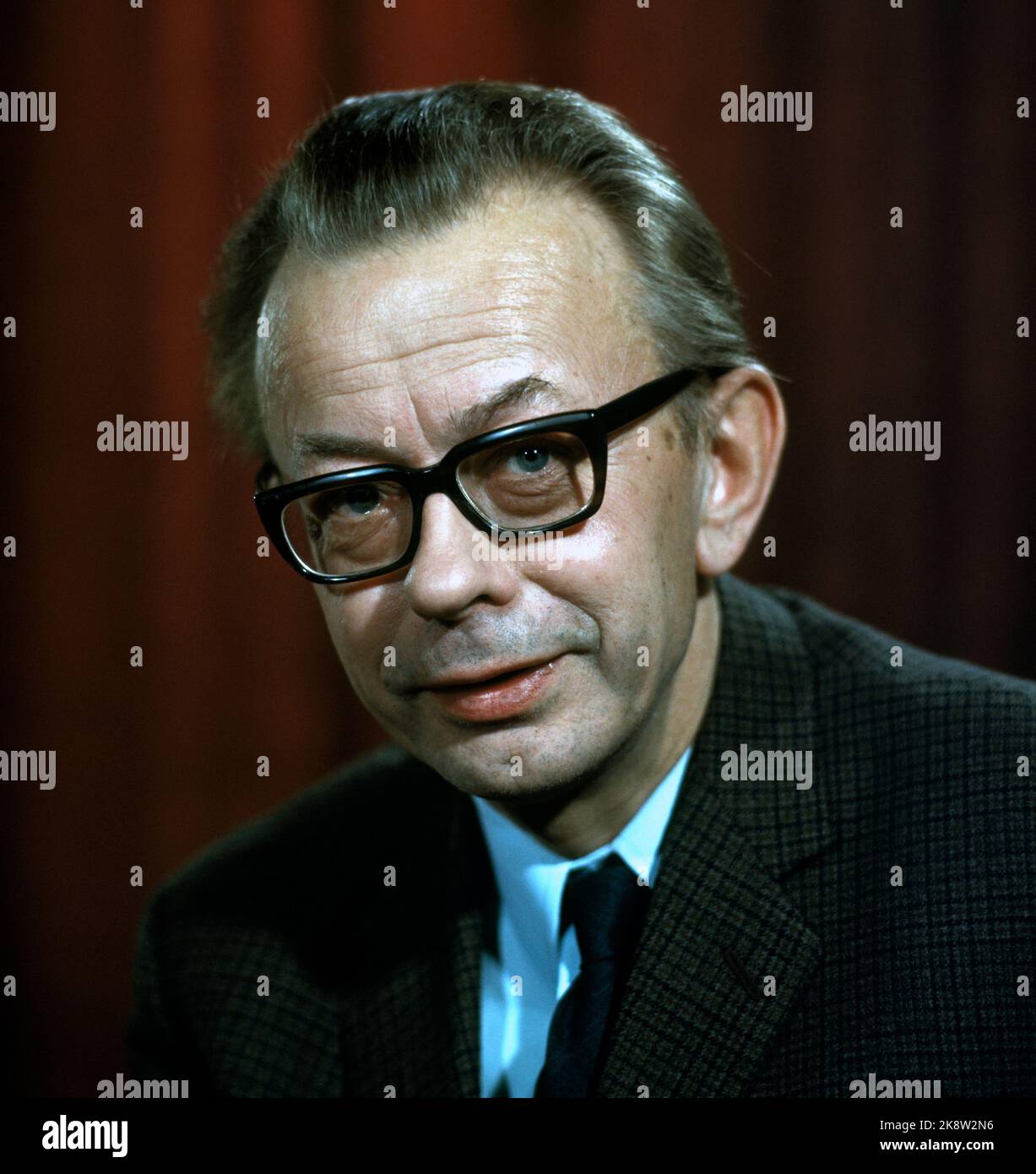 Oslo 1971. Eilif Armand, actor at the National Theater, portrait. Photo Erik Thorberg / NTB ...