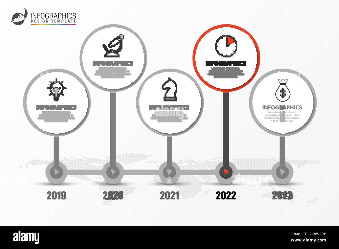 Infographic design template. Timeline concept with 5 steps. Can be used ...