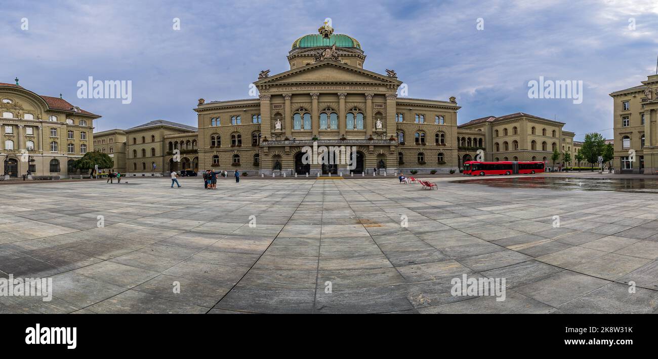 The Federal Palace in Bern is seat of the government of Switzerland and ...