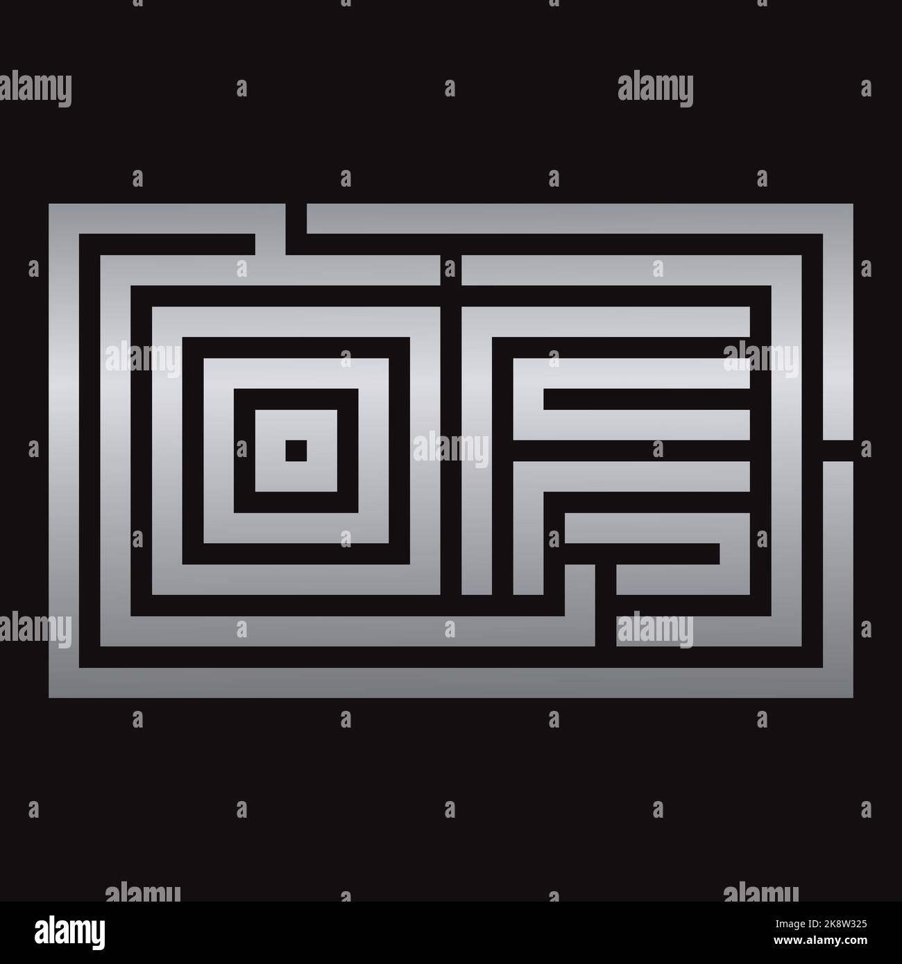 Of Lettering Maze Typography Design Vector Illustration. Editable ...
