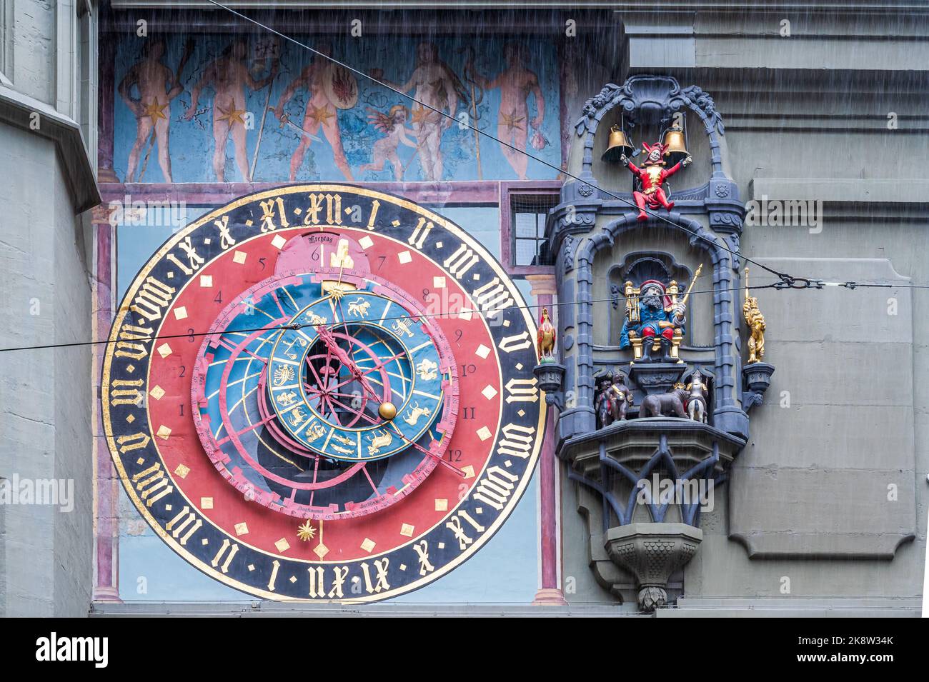 Clock on old town gate hi-res stock photography and images - Alamy
