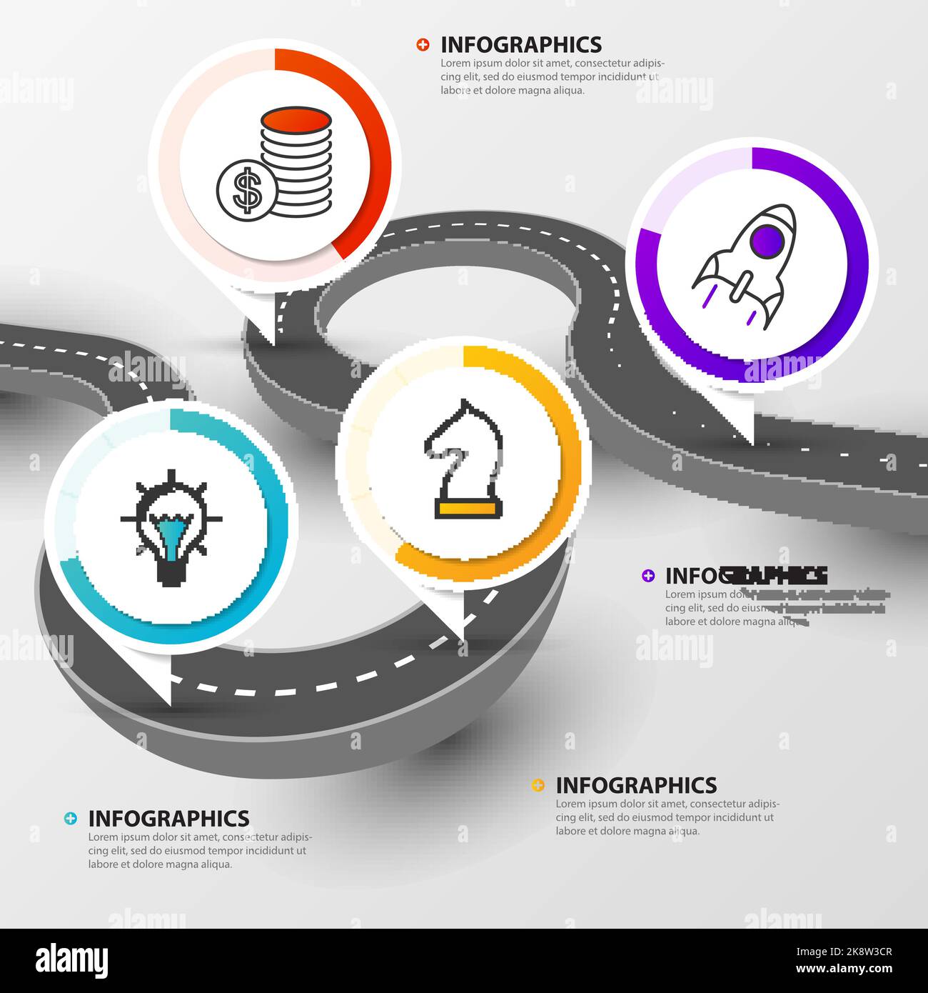 Infographic design template. Creative concept with 4 steps. Can be used ...