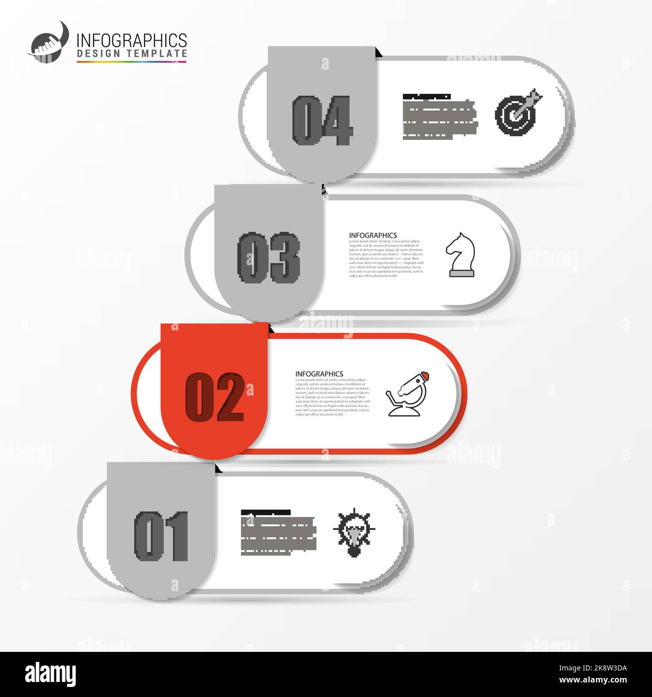 Infographic design template. Creative concept with 4 steps. Can be used ...