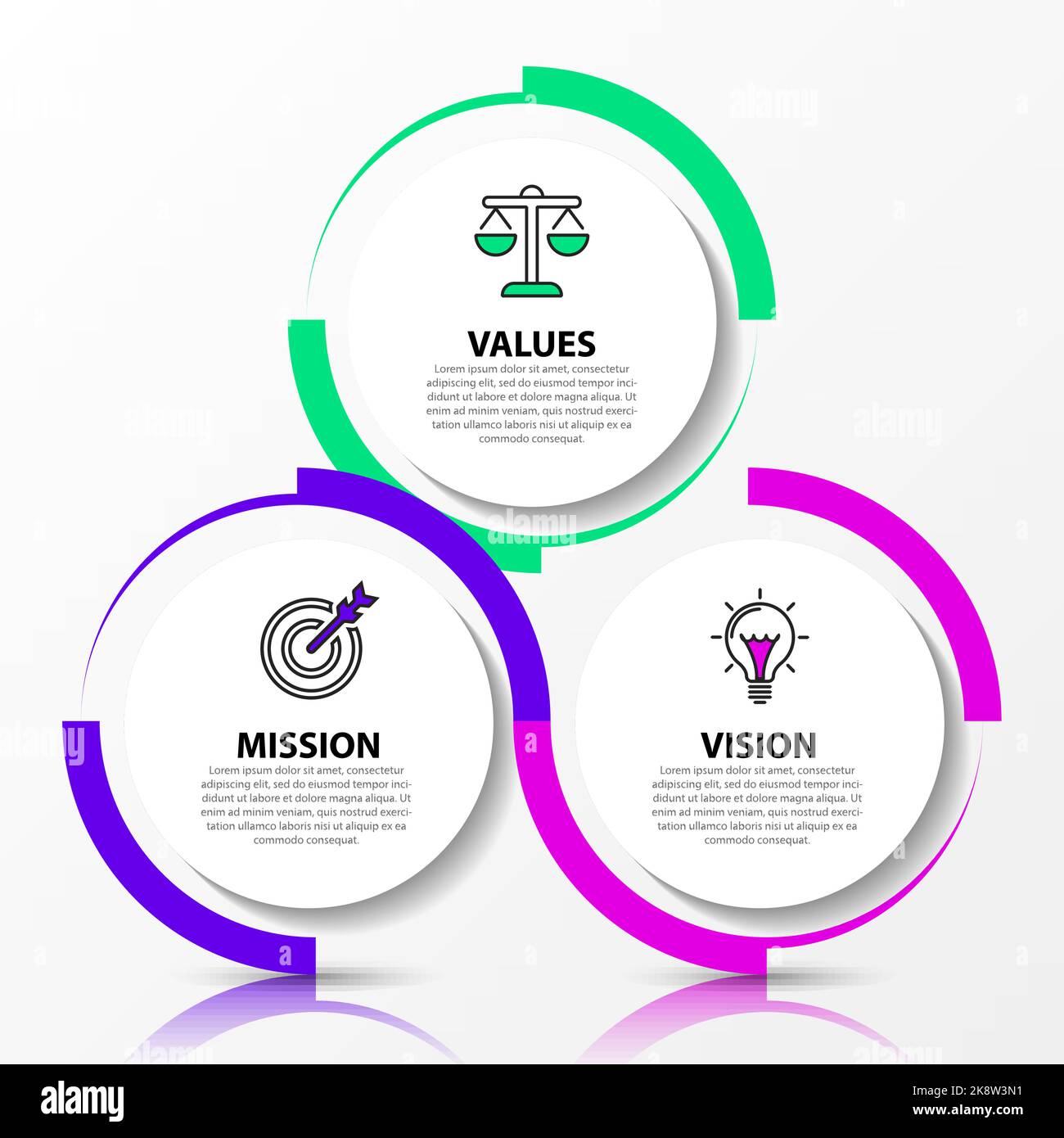 Mission vision and values vector vectors hi-res stock photography and ...