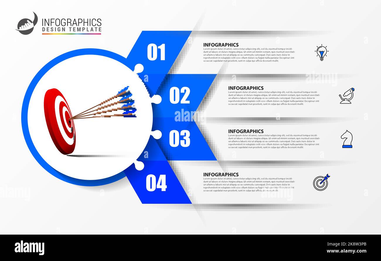 Infographic design template. Creative concept with 4 steps. Can be used ...
