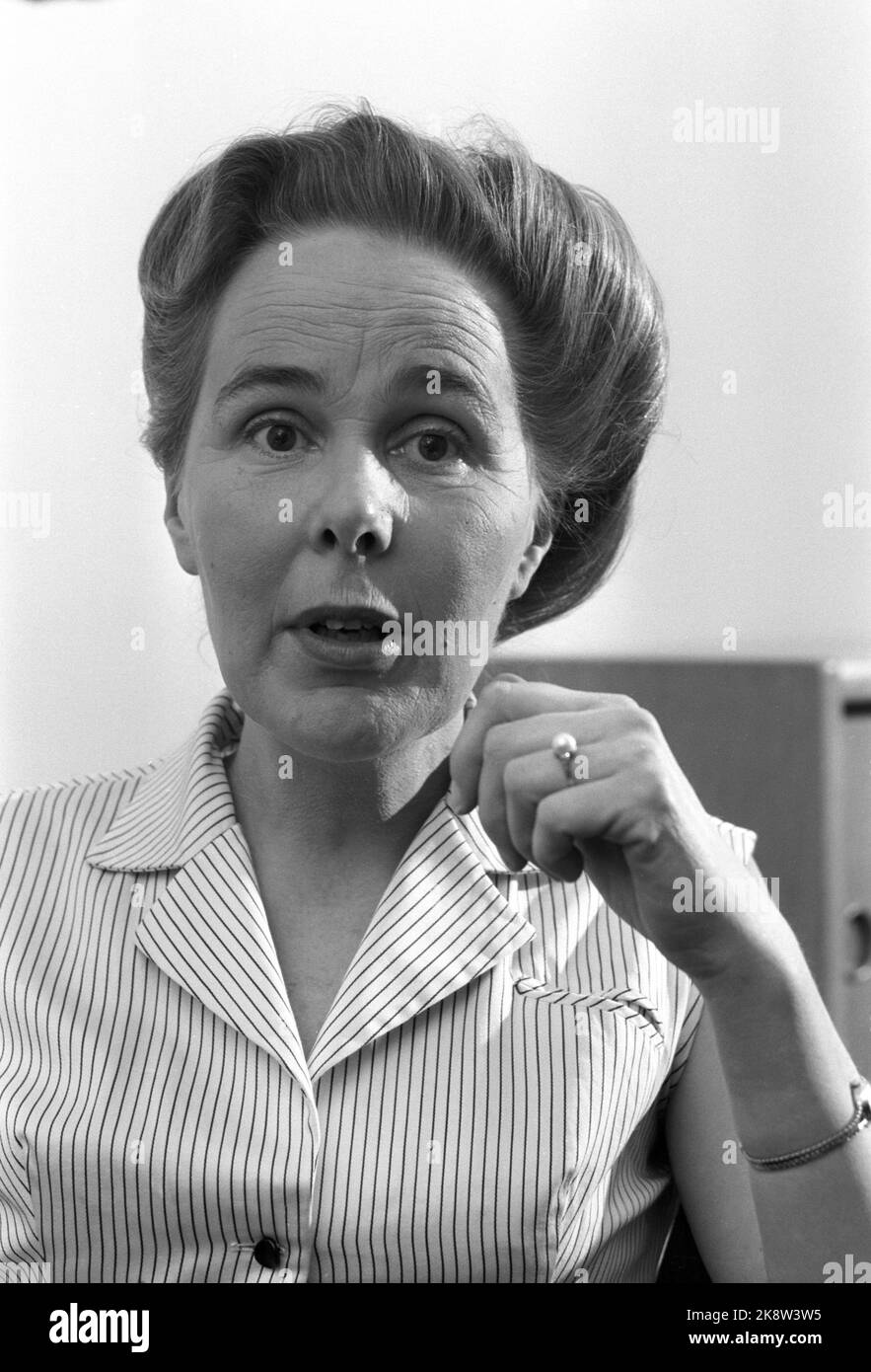 Oslo January 1967 Tove Pihl, teacher at Korsvoll school, current in the ...