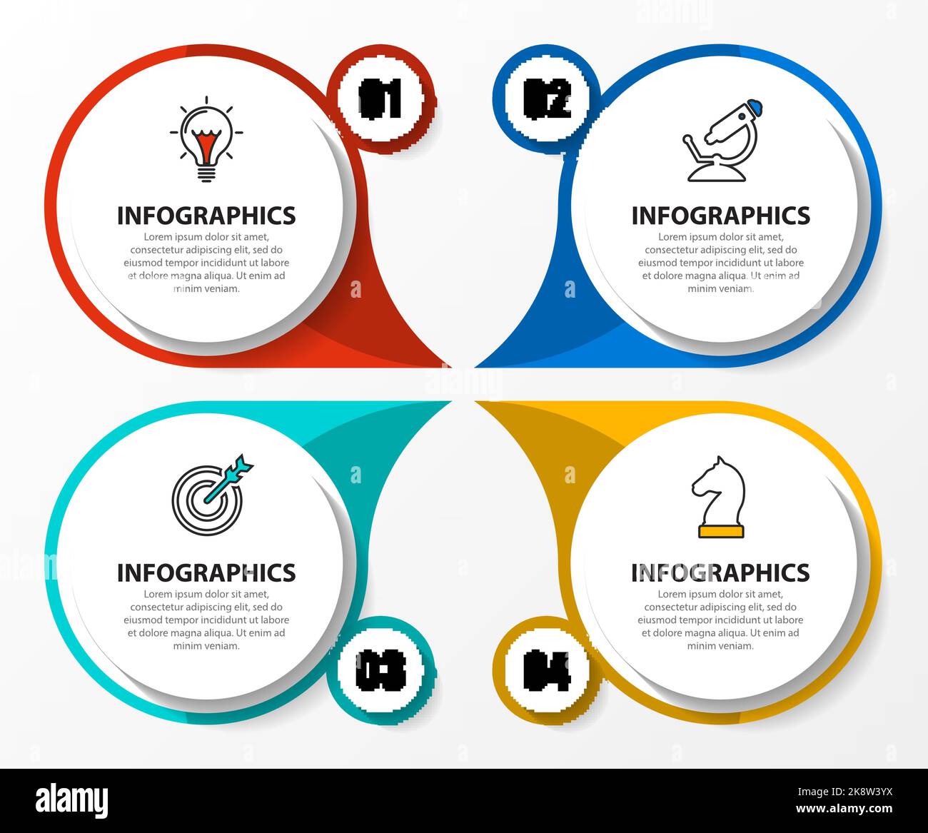 Infographic design template. Creative concept with 4 steps. Can be used ...