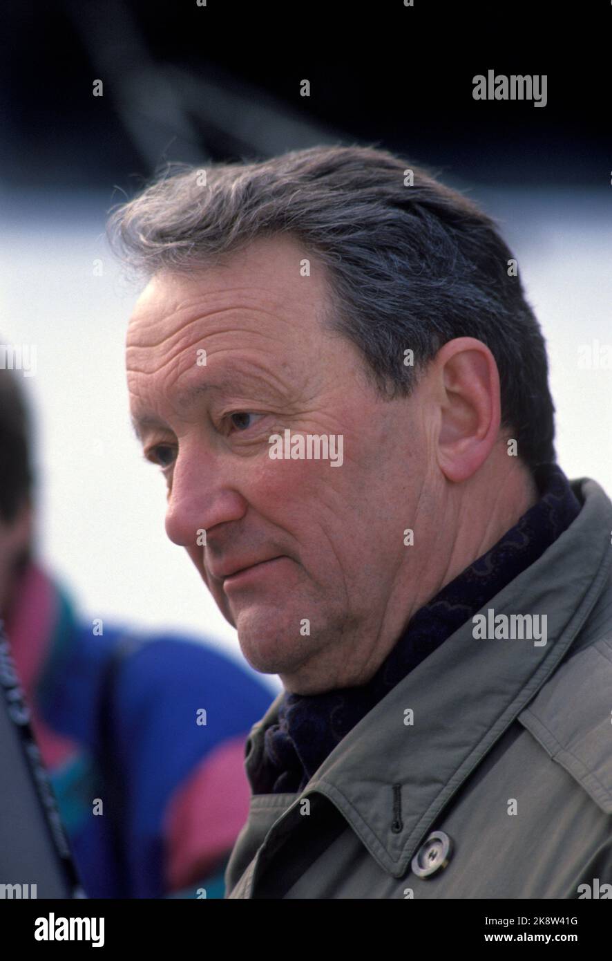 Oslo march 1991 shipowner knut utstein kloster photo hi-res stock ...