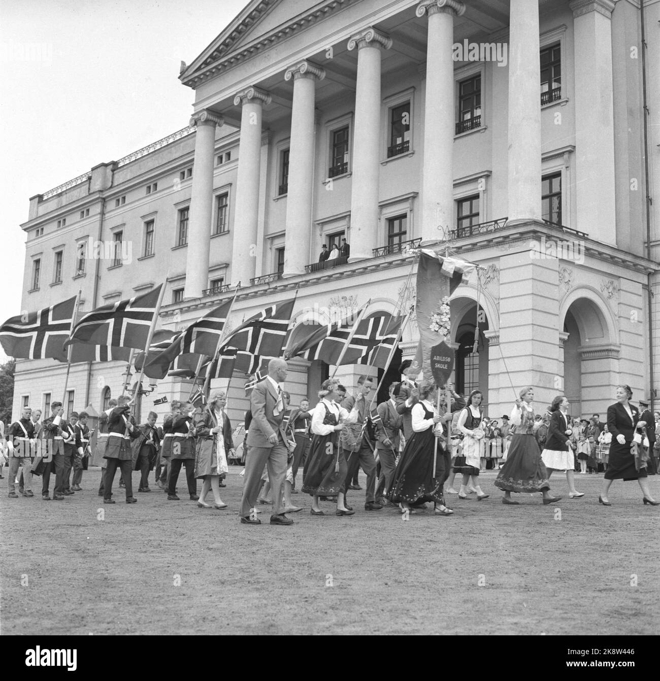 Oslo 19520517. May 17 Celebration in Oslo. The children's train in ...