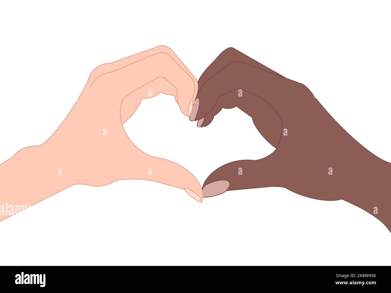 Kindness symbol hands Cut Out Stock Images & Pictures - Alamy