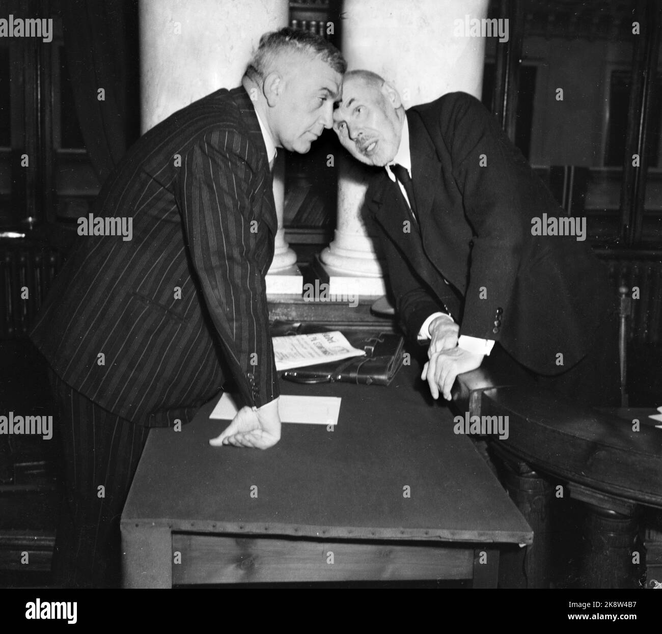 Oslo October 1945. Attorney General Sven Arntzen and Scharffenberg to h ...