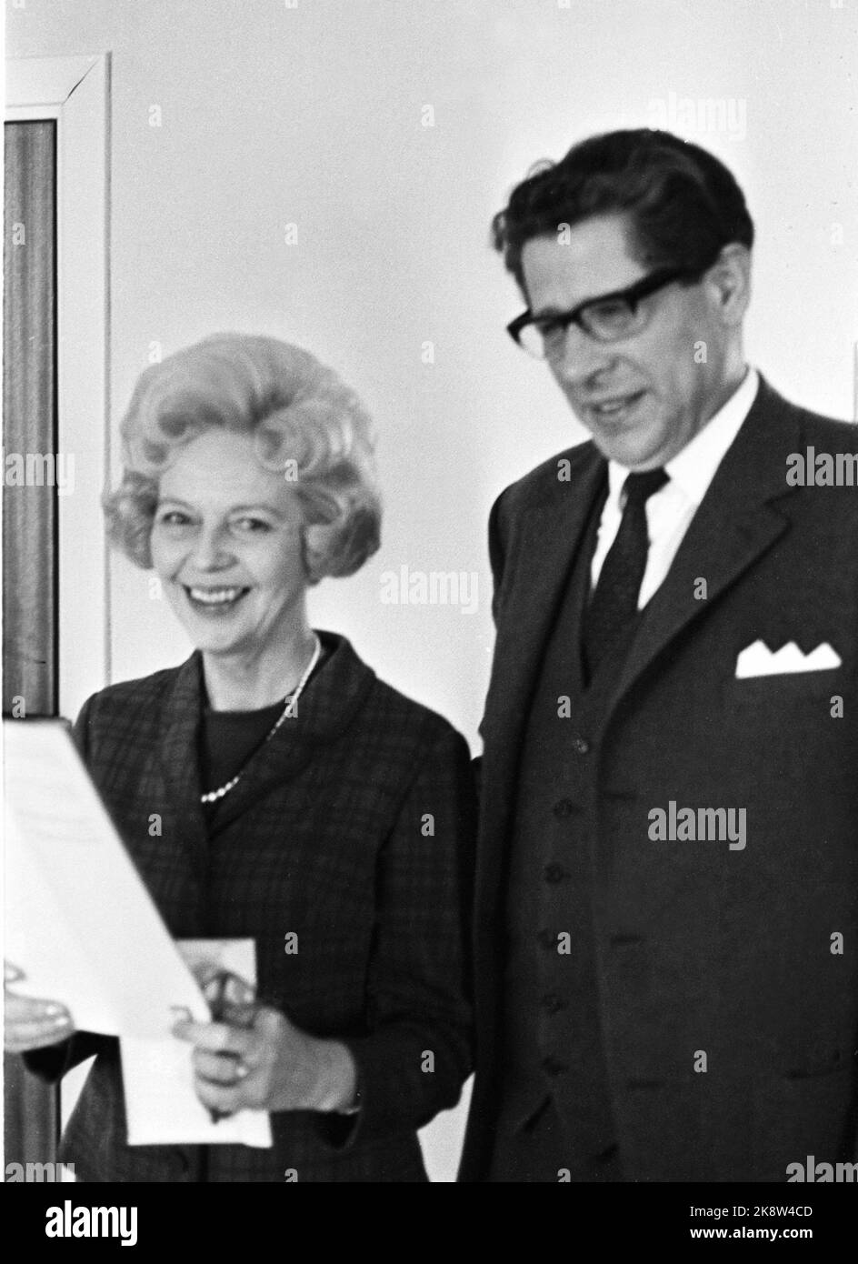 Nesodden 19700213. The married couple Rolf and Birgit Sunnaas have ...
