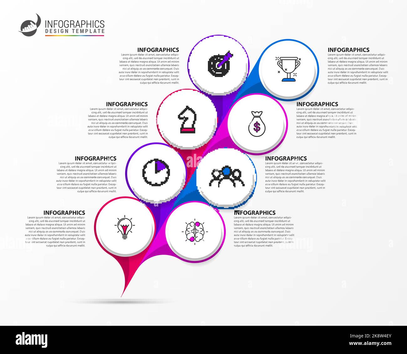 Infographic design template. Creative concept with 8 steps. Can be used ...
