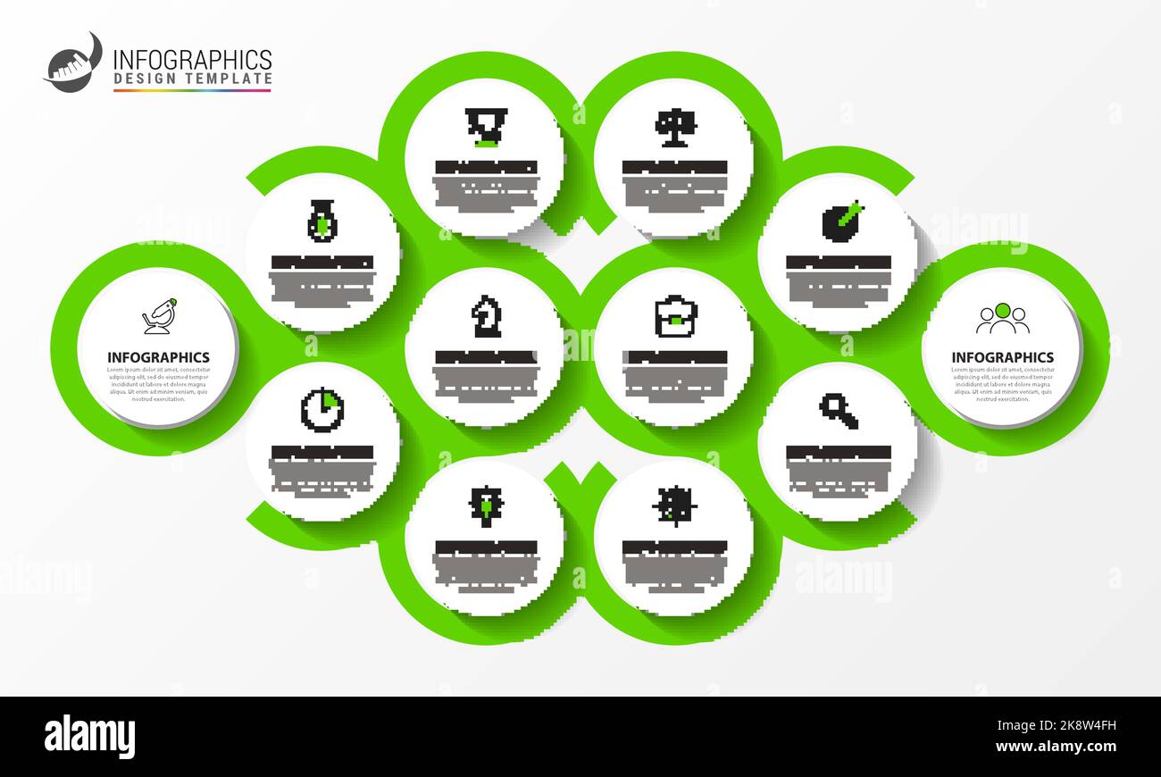 Infographic design template. Creative concept with 12 steps. Can be ...