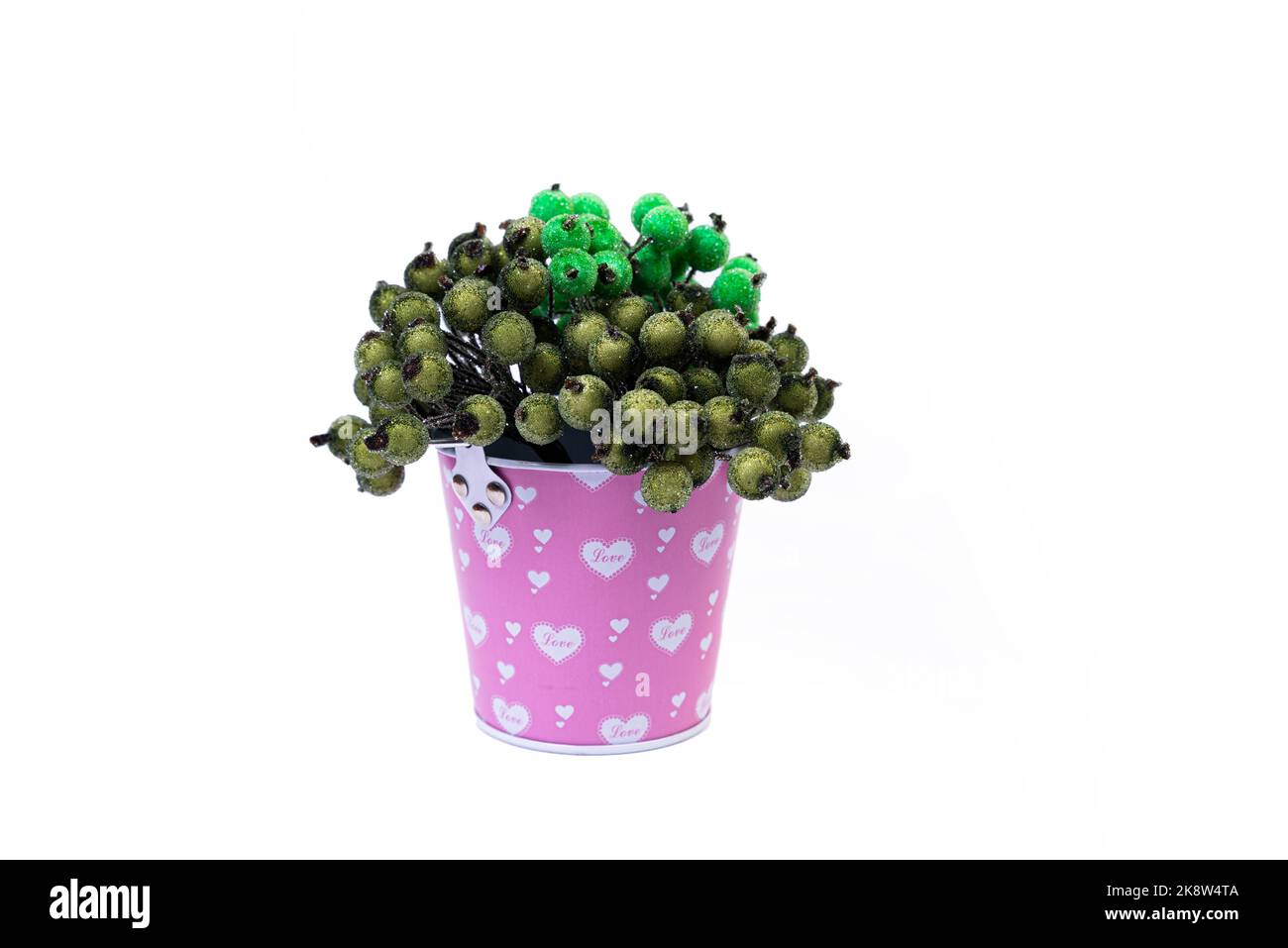 aluminum ice bucket laid in wait for use. stainless multi-colored ...