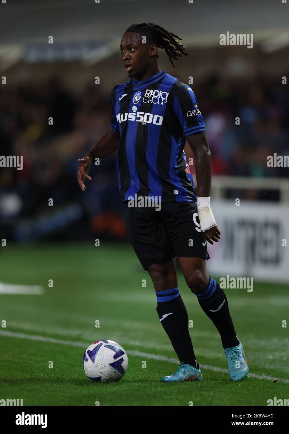 Bergamo, Italy, 23rd October 2022. Brandon Soppy of Atalanta during the ...