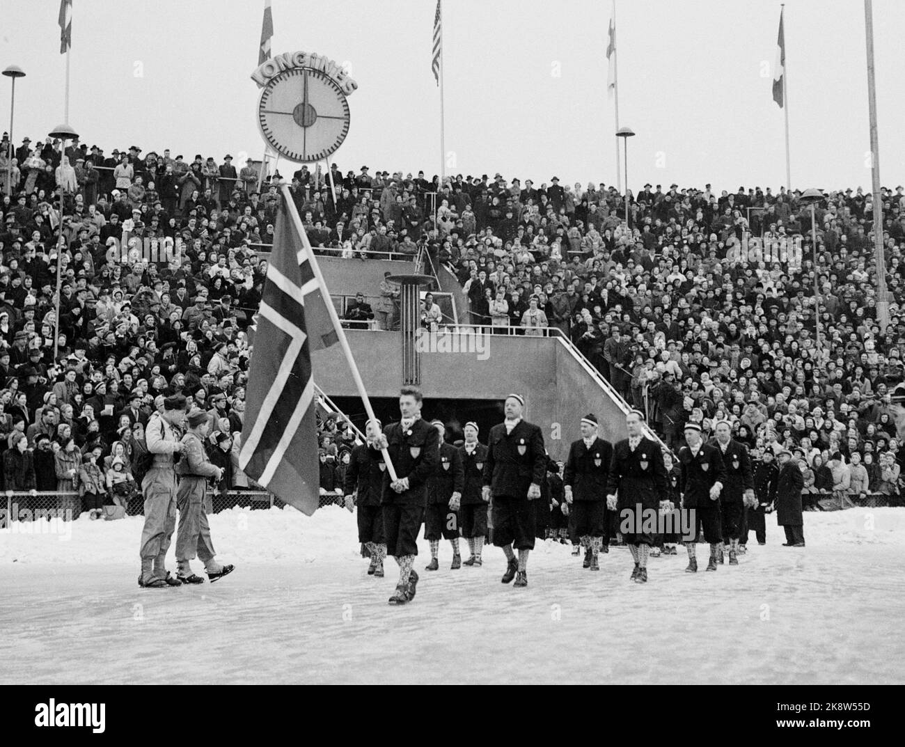 Oslo19520215 the olympic winter games in oslo hi-res stock photography ...