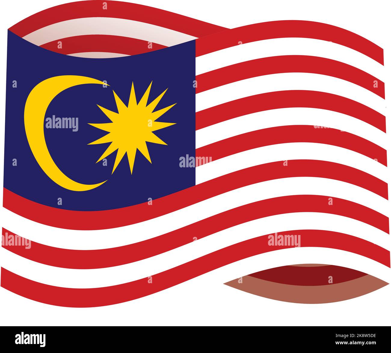 Malaysia flag icon cartoon vector. Happy day. National art Stock Vector ...