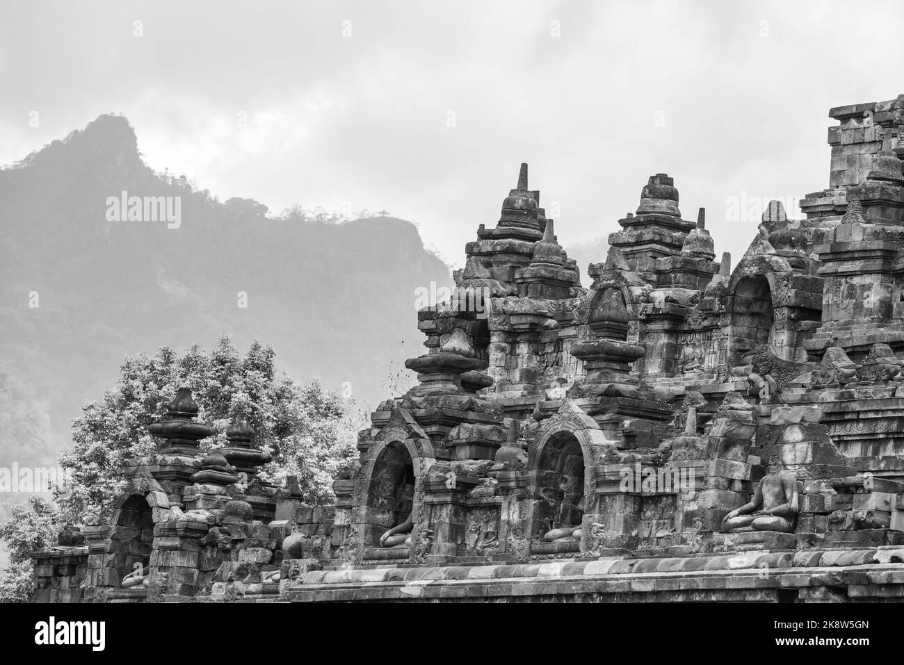 Indonesia, Java, Borobudur. The largest Buddhist monument in the world ...