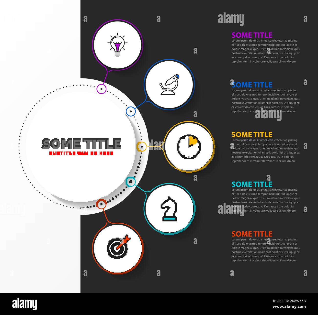 Infographic design template. Creative concept with 5 steps. Can be used ...