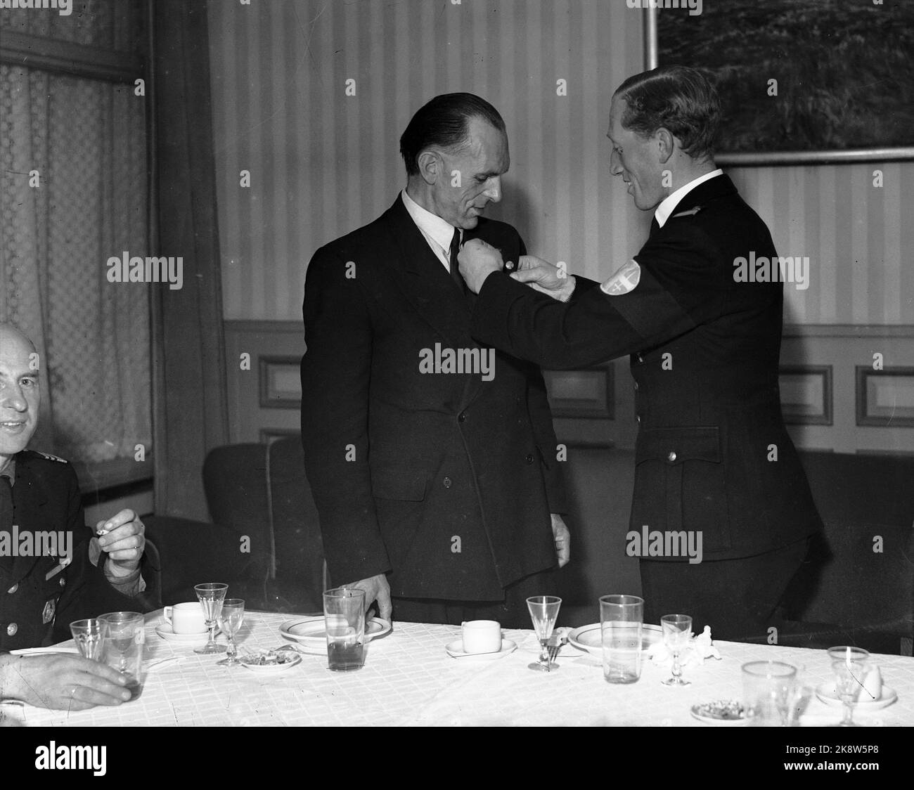 WW2 Oslo 19440912 Tryggve Gran is appointed an honorary member of the ...