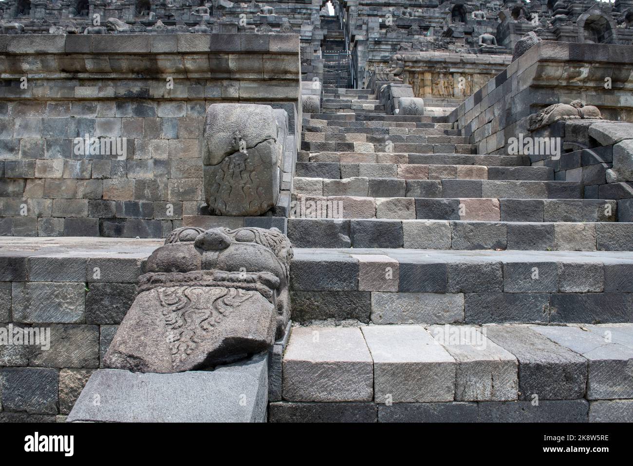 Indonesia, Java, Borobudur. The largest Buddhist monument in the world ...