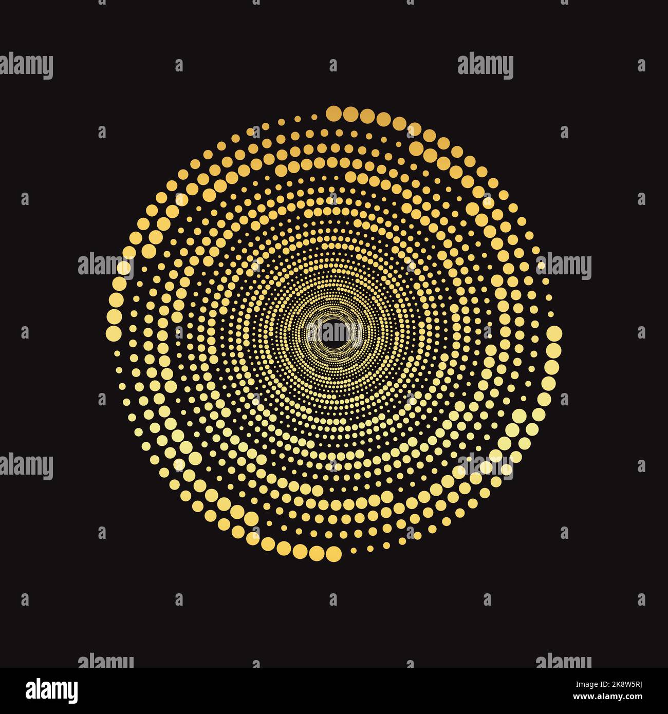 Massive dotted spiral vortex design artwork. Editable, resizable, EPS ...