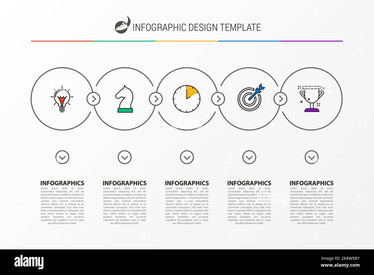 Infographic design template. Creative concept with 5 steps. Can be used ...