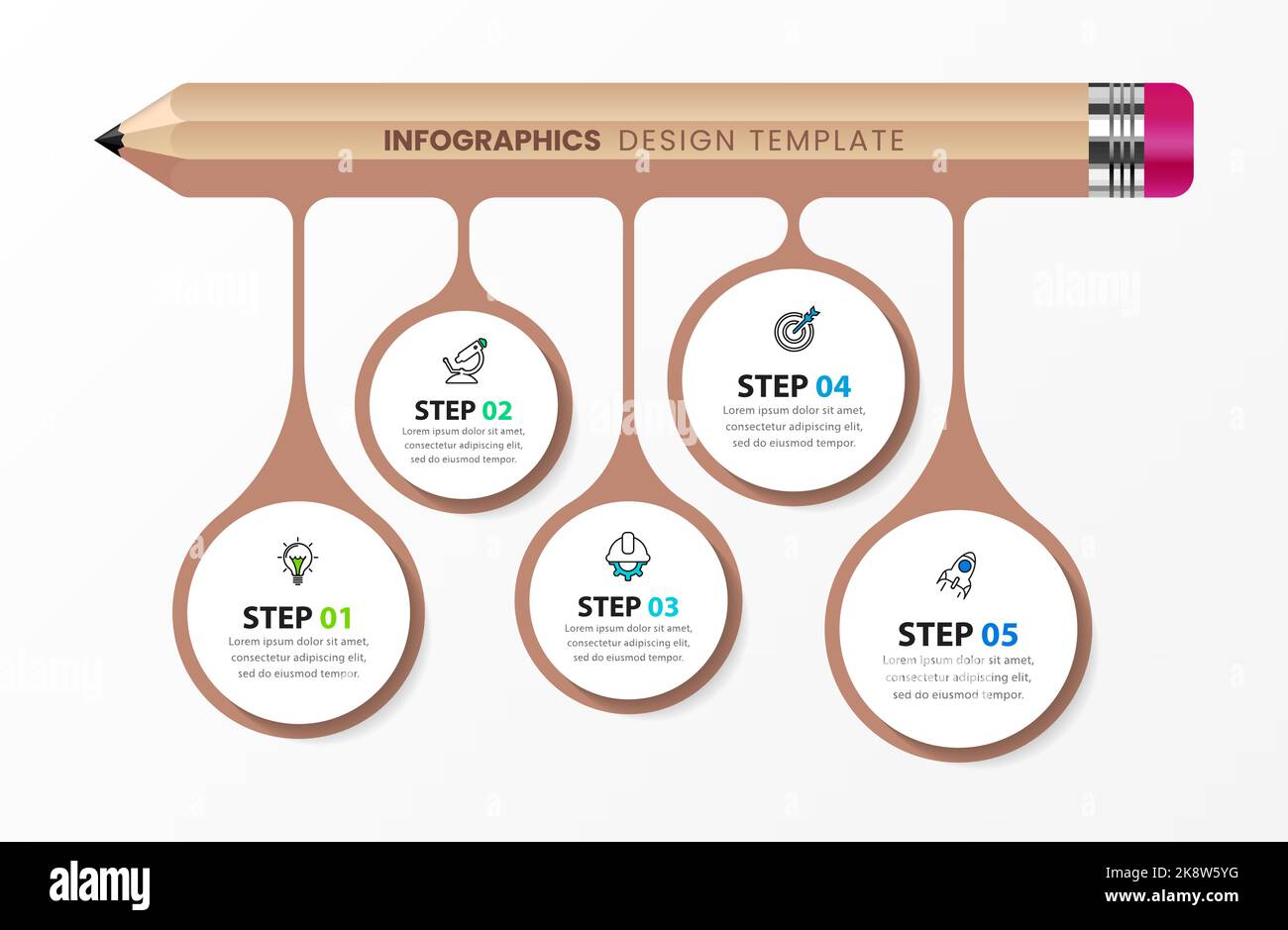 Infographic design template. Creative concept with 5 steps. Can be used ...