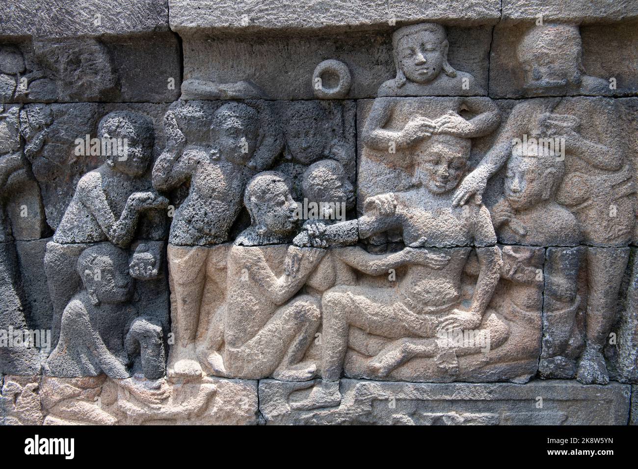 Indonesia, Java, Borobudur. The largest Buddhist monument in the world ...
