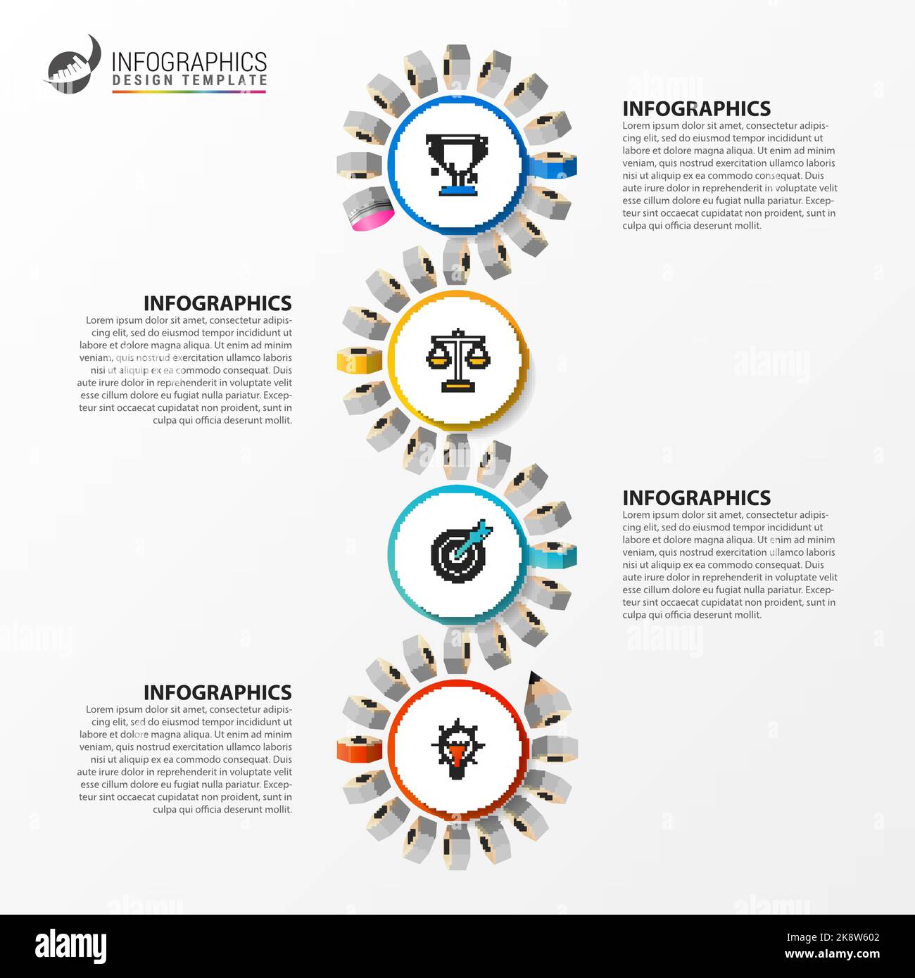 Infographic design template. Creative concept with 4 steps. Can be used ...