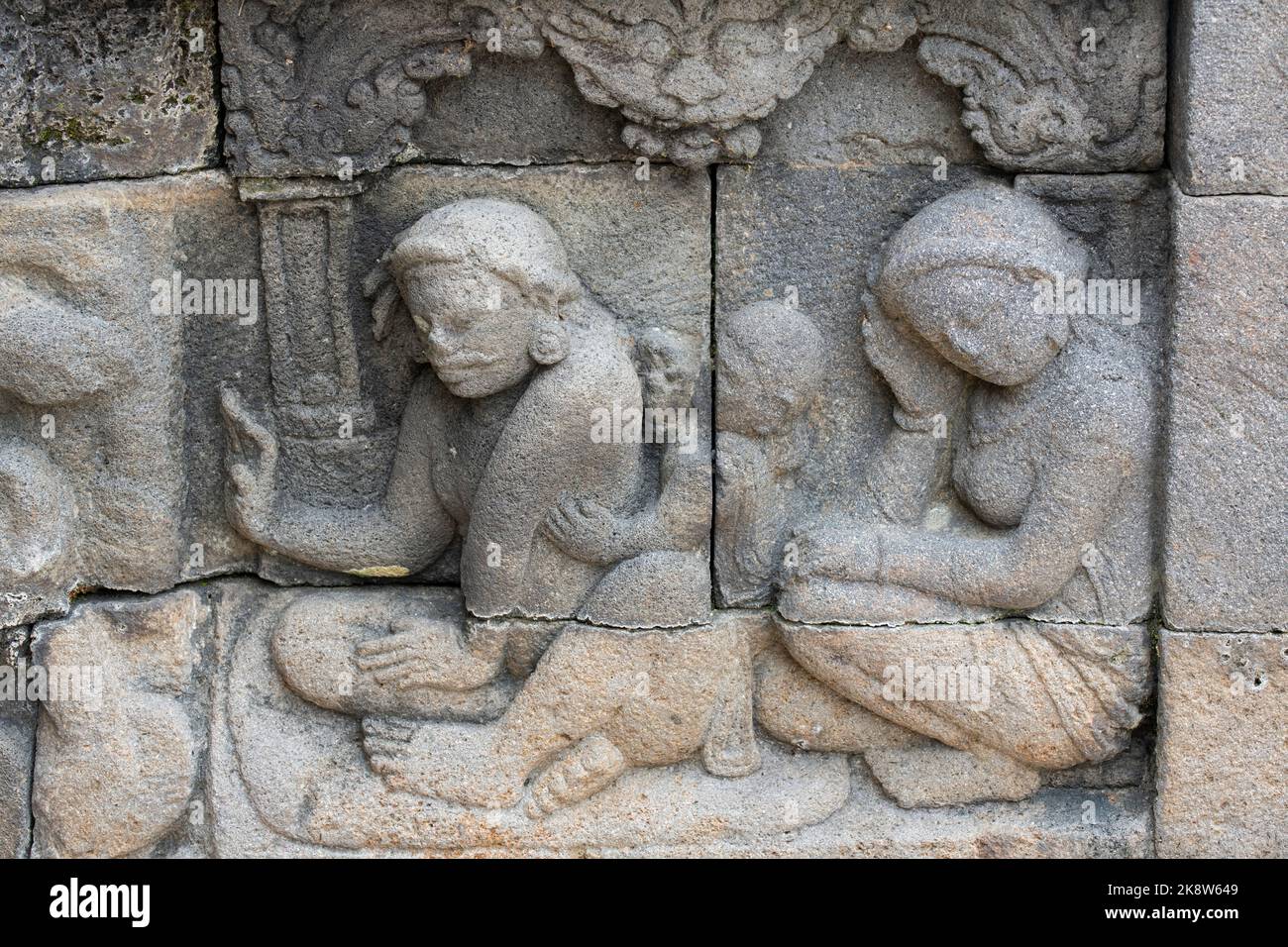 Indonesia, Java, Borobudur. The largest Buddhist monument in the world ...