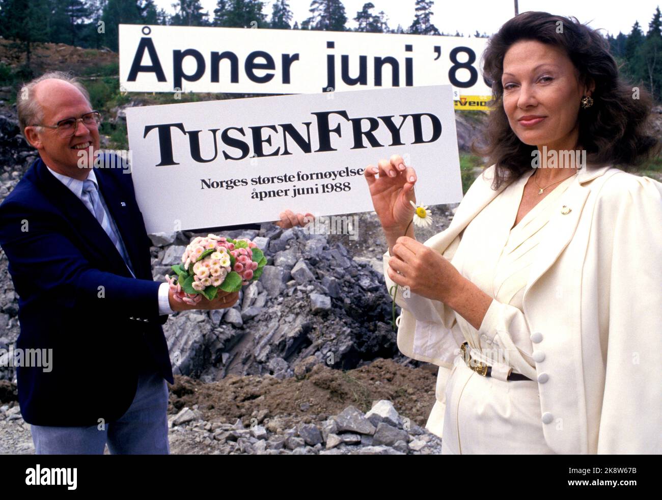 Tusenfryd, Vinterbro, July 7, 1987. Åse Kleveland, new director of the ...
