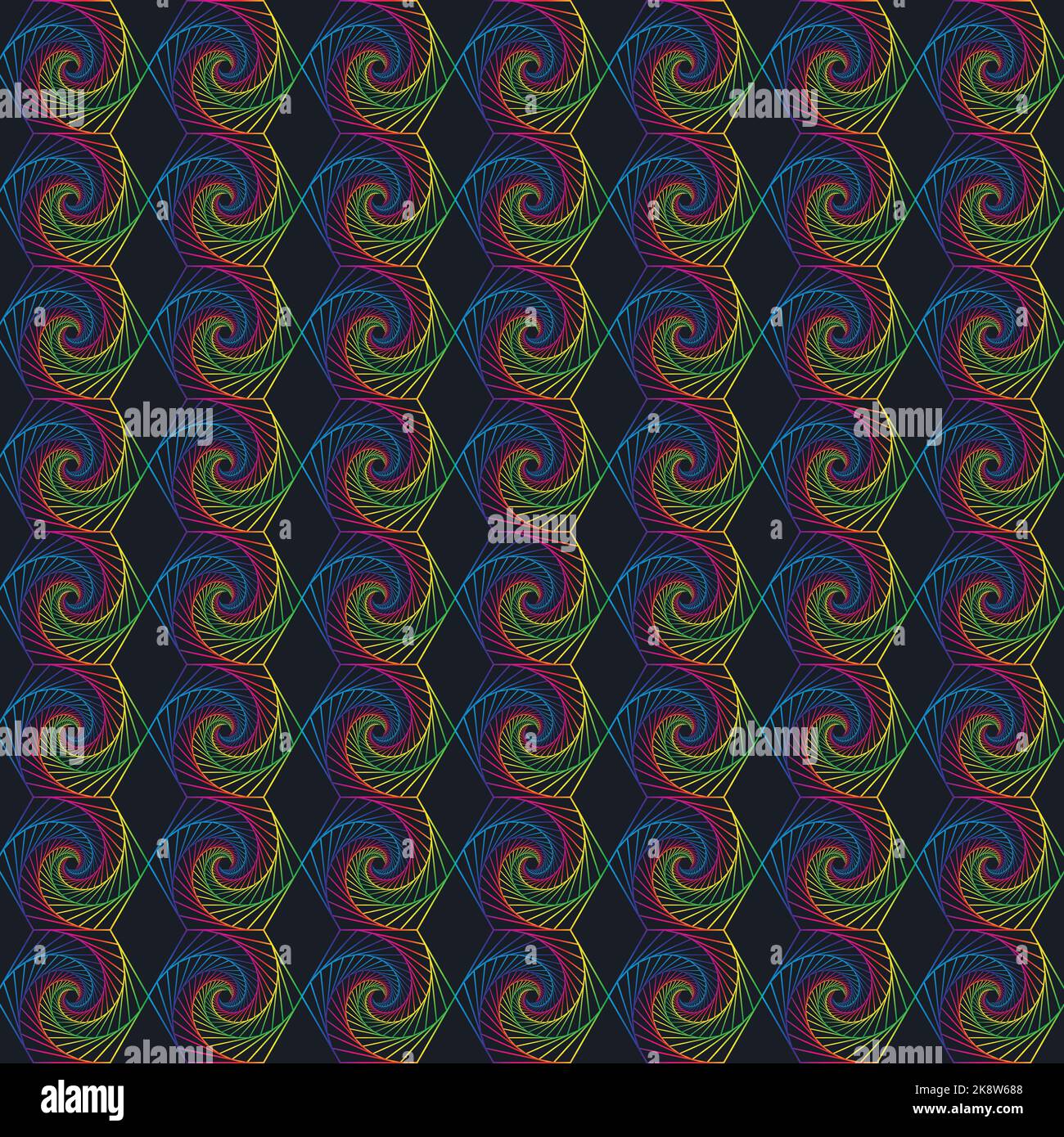 Hexagon spiral vortex design artwork. Editable, resizable, EPS 10 ...