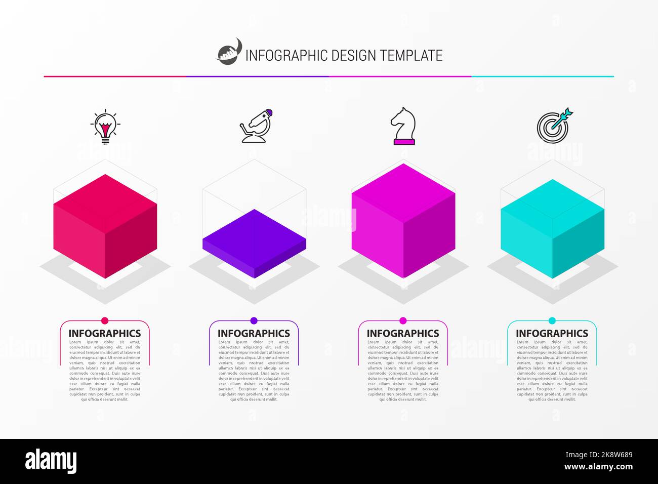 Infographic design template. Creative concept with 4 steps. Can be used ...