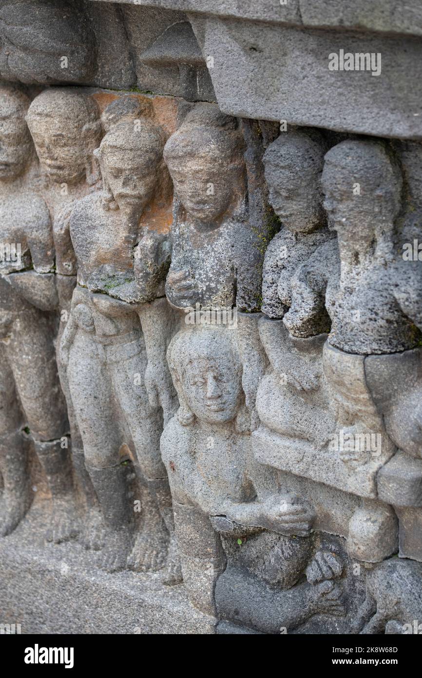 Indonesia, Java, Borobudur. The largest Buddhist monument in the world ...