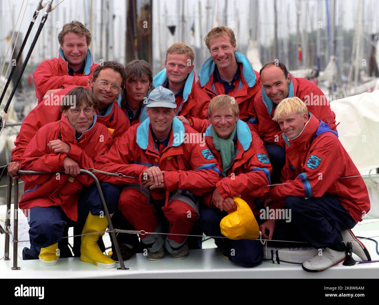 Belgium, Nieuwpoort 1 July 1991. World Cup in sailing. 1 Ton Cup 1991 ...