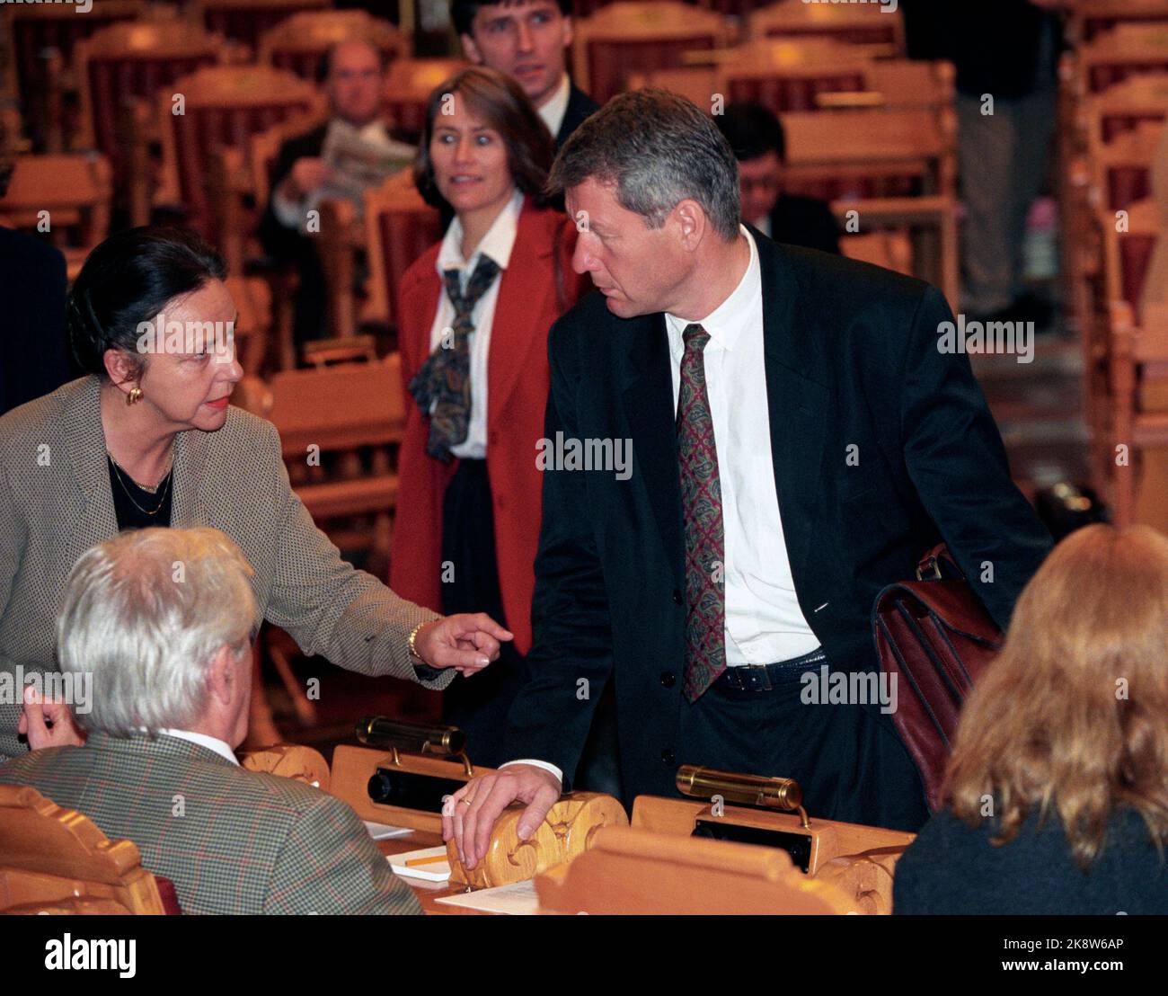 Oslo October 28, 1996. Minister of Trade and Industry Grethe Knudsen in ...