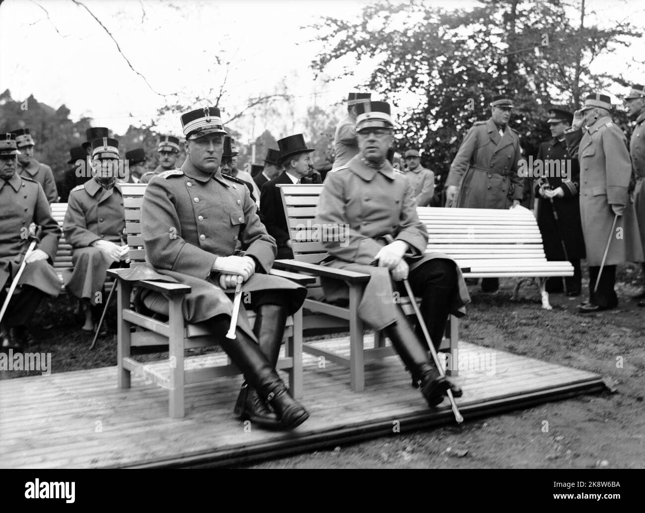 Halden 1938 Carl XII - memory support is unveiled at Fredriksten ...