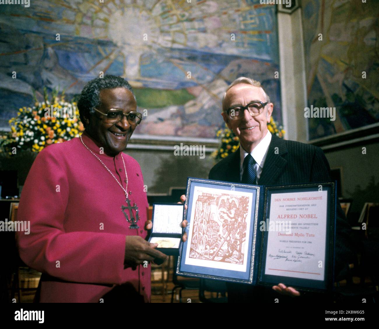 Oslo 19841210. The Nobel Peace Prize for 1984 to Desmond Tutu, Bishop ...