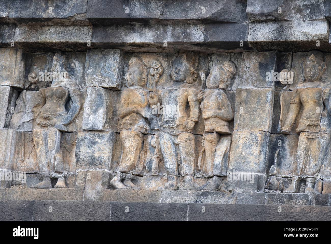 Indonesia, Java, Borobudur. The largest Buddhist monument in the world ...