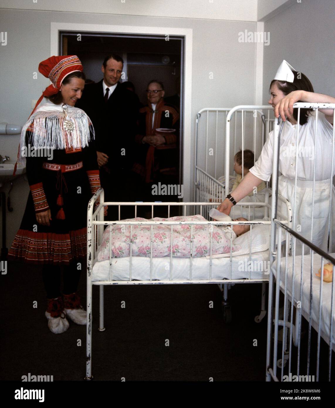 Kautokeino 1969 The Crown Prince couple visits Finnmark. Here, Crown ...